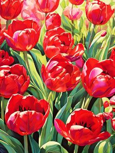 Red Tulips - T98 - Drawings & Illustration, Flowers, Plants, & Trees ...