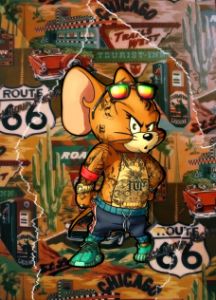 Jerry Mouse Gangster - T98 - Drawings & Illustration, People & Figures ...