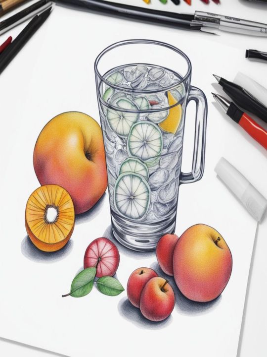 Ice Water And Fruits. - T98 - Paintings & Prints, Food & Beverage ...