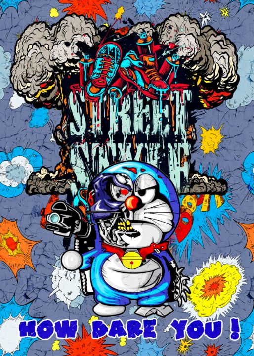 Doraemon Robot - T98 - Drawings & Illustration, Entertainment, Movies ...