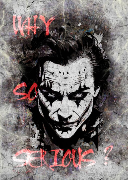 Joker Dangerous - T98 - Paintings & Prints, Entertainment, Movies, Other Movies - ArtPal