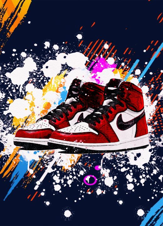 Nike Air Jordan 1 - T98 - Drawings & Illustration, Sports & Hobbies, Other Sports & Hobbies - ArtPal