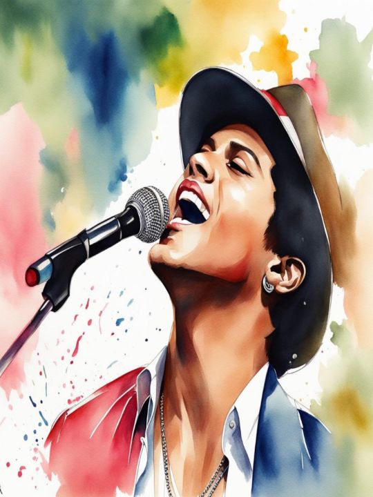 Bruno Mars - T98 - Paintings & Prints, People & Figures, Celebrity ...