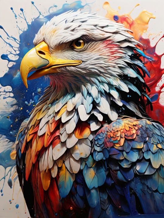 Eagle Painting - T98 - Drawings & Illustration, Animals, Birds, & Fish ...