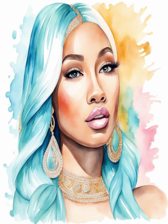 Nicki Minaj - T98 - Paintings & Prints, People & Figures, Celebrity ...