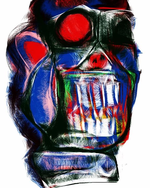 Robot clown - Jonathan Jaeger - Paintings & Prints, Abstract, Other ...