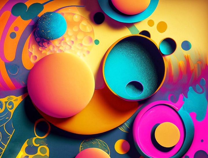 Multi multicoloured Circles. - Photoz2art - Digital Art & AI, Abstract ...