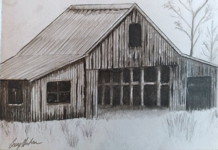 Tobacco Barn - Casey's Country Blessings - Drawings & Illustration ...