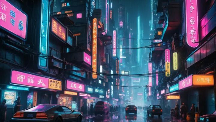 Cyberpunk Cityscape - Stephen B Jr - Digital Art & AI, Buildings ...