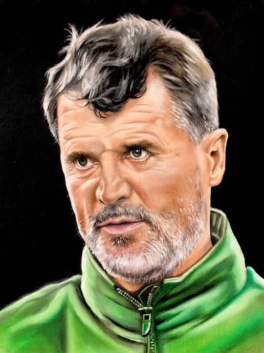 Roy Keane - David Bell Artist - Paintings & Prints, Sports & Hobbies ...