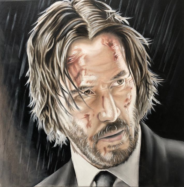 Keanu Reeves, John Wick - David Bell Artist - Paintings & Prints, Entertainment, Movies, Action ...