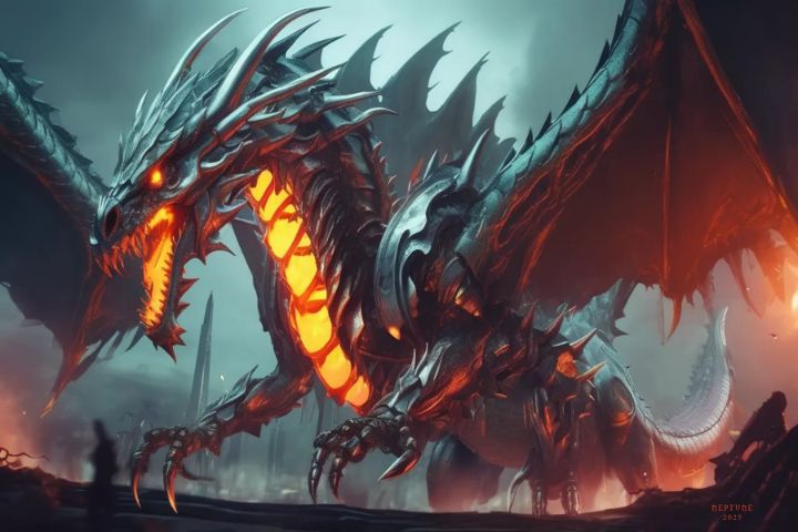 Metal Dragon #1 - Neptune's Gallery - Digital Art & AI, Fantasy ...
