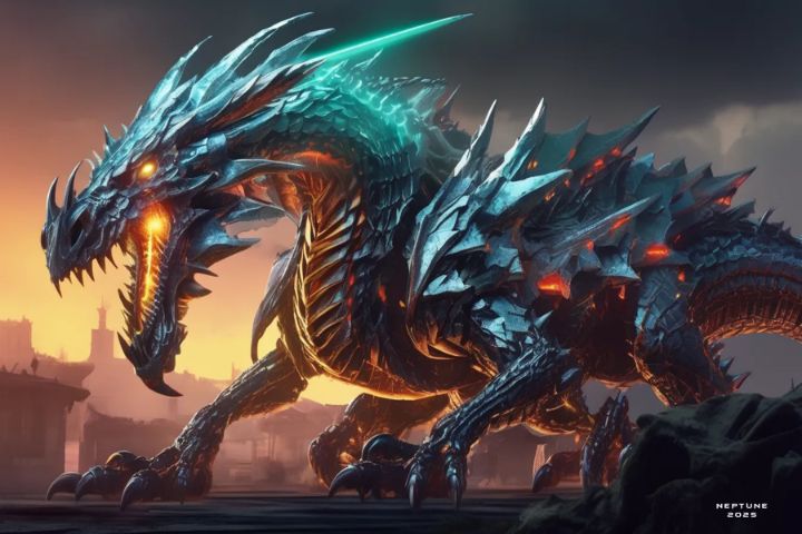 Metal Dragon #2 - Neptune's Gallery - Digital Art & AI, Fantasy ...
