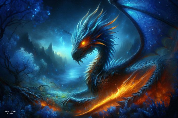 Young Dragon In The Forest - Neptune's Gallery - Digital Art & AI ...