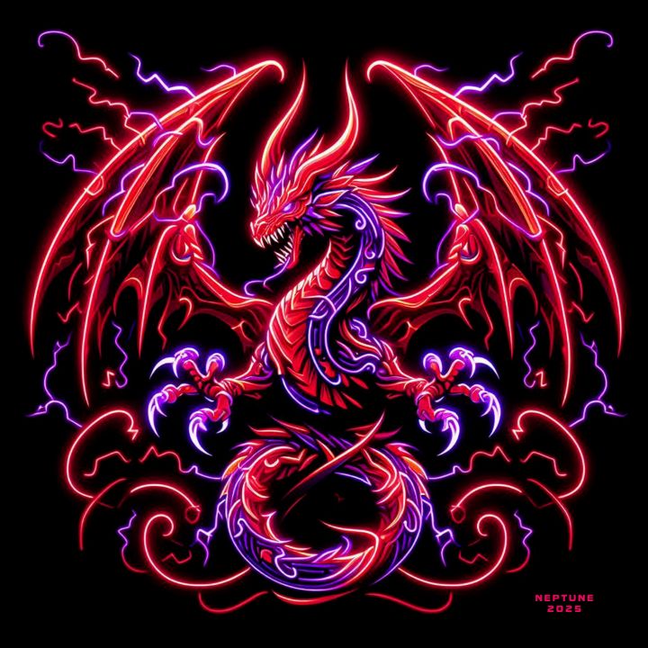 Red Dragon 3 - Neptune's Gallery - Digital Art & AI, Fantasy ...