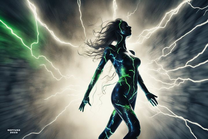 Electric Girl 4 - Neptune's Gallery - Digital Art & AI, Abstract, Other ...
