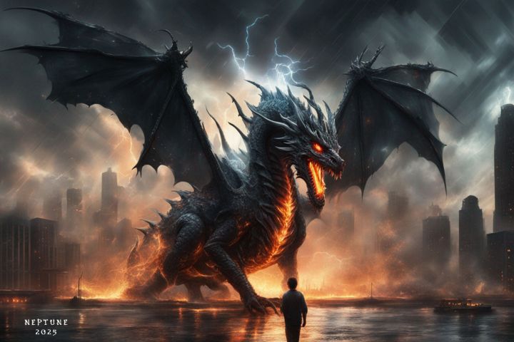 Black Dragon #1 - Neptune's Gallery - Digital Art & AI, Fantasy ...