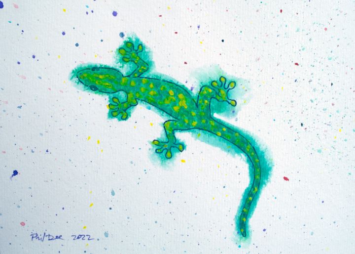 Green Gecko 2 - Studio d - Paintings & Prints, Animals, Birds, & Fish ...