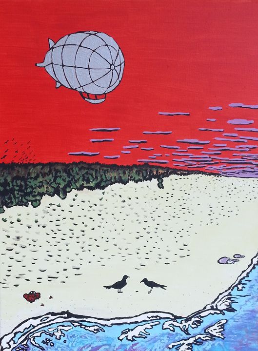 Silver Airship Cruise - Art by Christian Tyner - Paintings & Prints ...