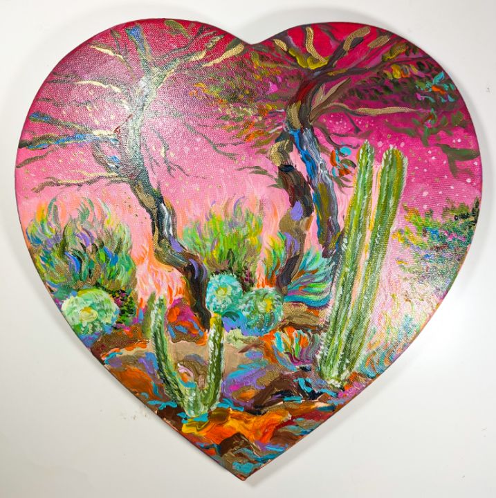 Cactus on Canvas - Arttacus - Paintings & Prints, Landscapes & Nature ...