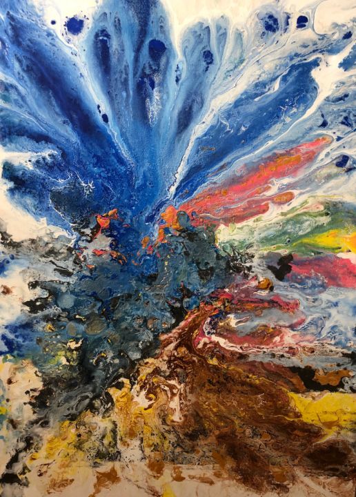 The Runaway River - A.R Jenkin - Paintings & Prints, Abstract ...