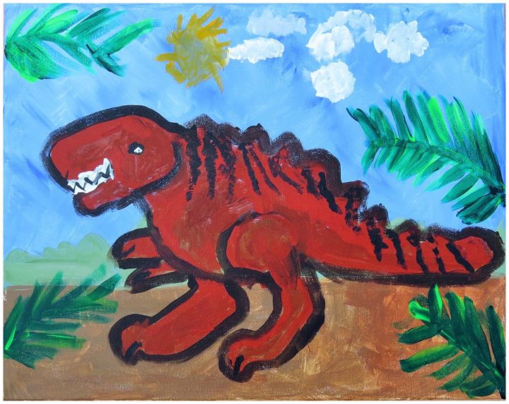 Chompy the Dinosaur - Micah's Art - Paintings & Prints, Childrens Art ...