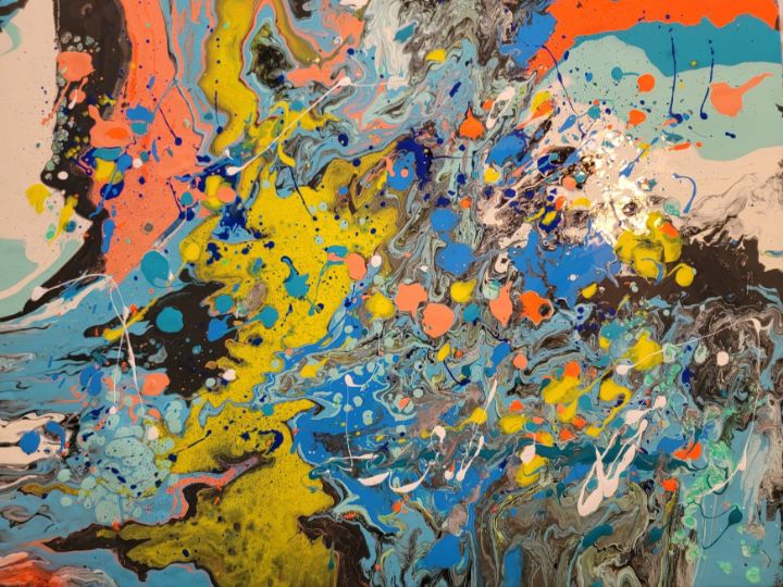 Neon Streams - The Project Inc - Paintings & Prints, Abstract, Color ...