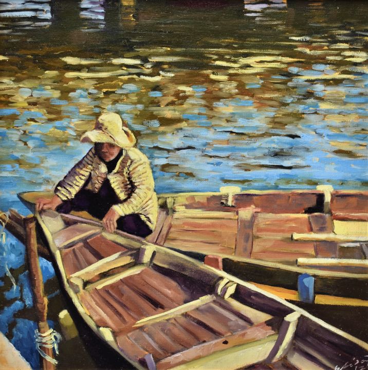 Fishing Time - Elisa Arancibia -Studio - Paintings & Prints, Landscapes ...