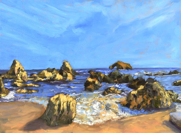 "Rocky Shore" - Elisa Arancibia -Studio - Paintings & Prints ...
