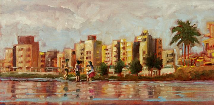 "Late Afternoon at the Beach" - Elisa Arancibia -Studio - Paintings ...