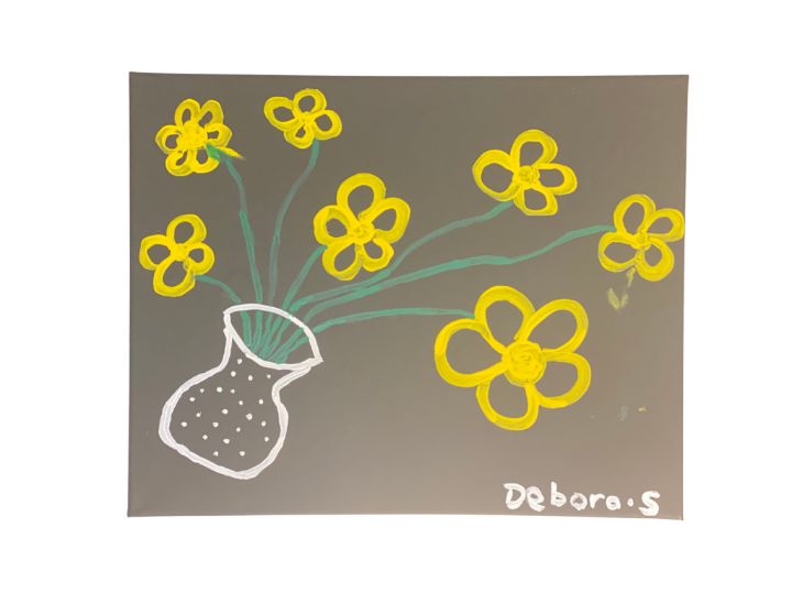 Yellow Flowers - Debora Art - Paintings & Prints, Flowers, Plants ...