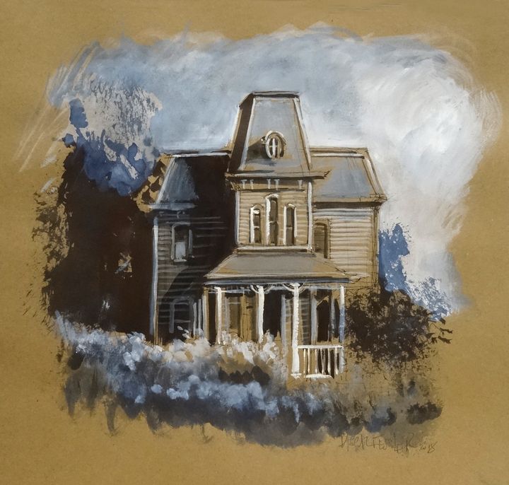 House in the bushes - Pascal Fessler - Paintings & Prints, Buildings ...