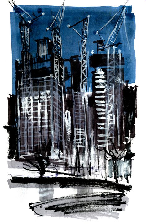 building London - Pascal Fessler - Paintings & Prints, Buildings ...