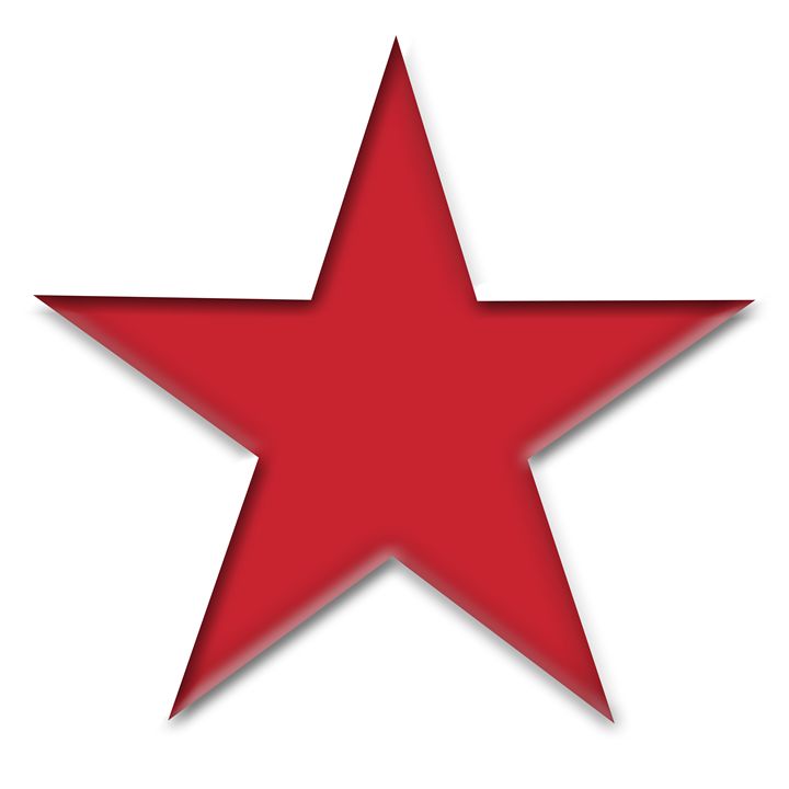 Large Red Solid Star on White - Laura Nybeck's Art - Digital Art & AI ...