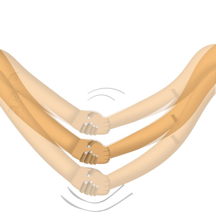 Hand Shake in Motion - Laura Nybeck's Art - Digital Art & AI, People ...