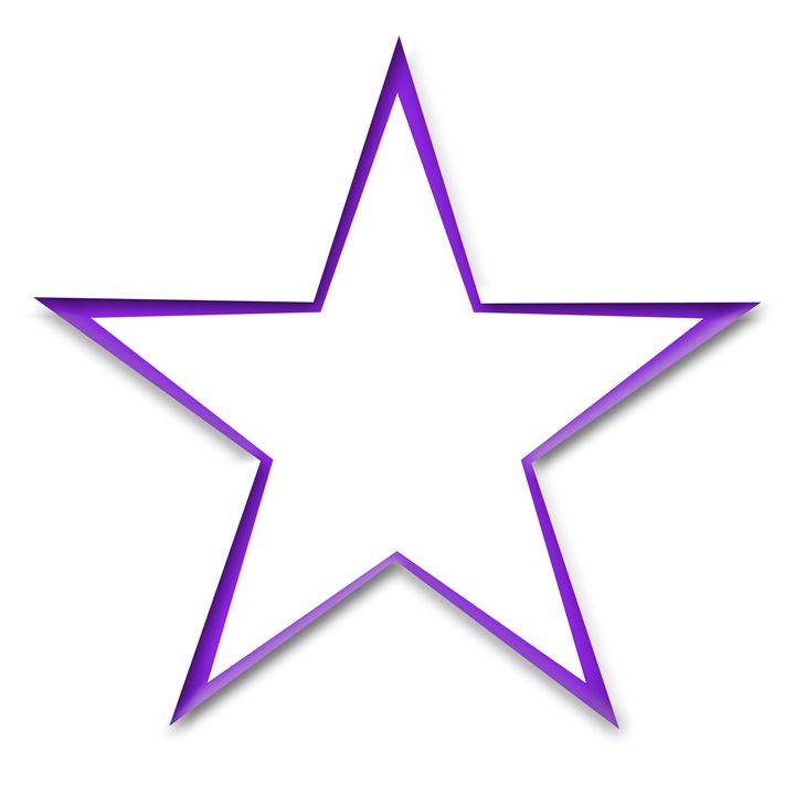 Large Purple Start Outline - Laura Nybeck's Art - Digital Art & AI ...