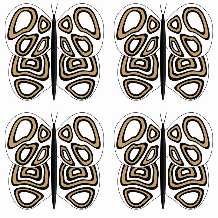 White and Tan Butterflies Large - Laura Nybeck's Art - Digital Art & AI ...