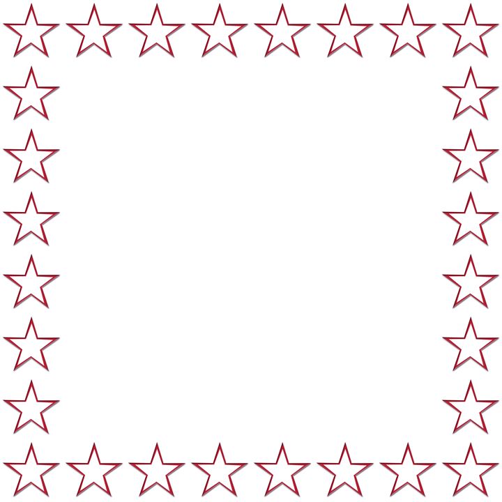 Red Outline Star Frame - Laura Nybeck's Art - Digital Art & AI ...