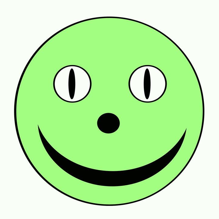 Light Green Large Happy Face - Laura Nybeck's Art - Digital Art & AI ...