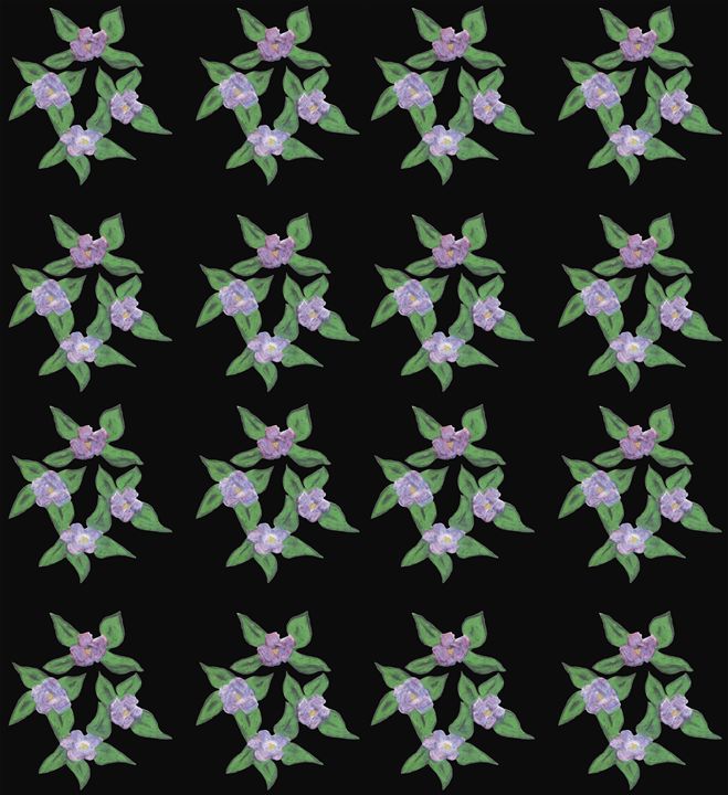 Medium Violet Pattern on Black - Laura Nybeck's Art - Paintings ...