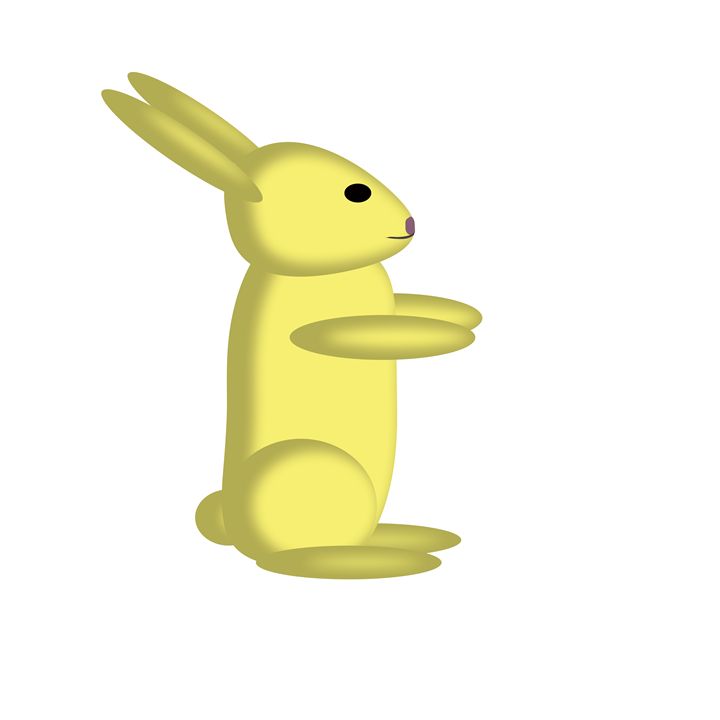 Large Yellow Rabbit - Laura Nybeck's Art - Digital Art & AI, Holidays ...