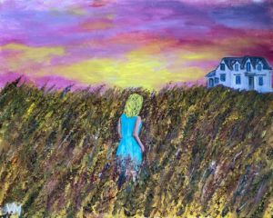 Girl in white dress at the beach - Vince Motel - Paintings & Prints ...