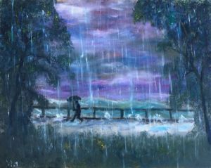 Girl in white dress at the beach - Vince Motel - Paintings & Prints ...