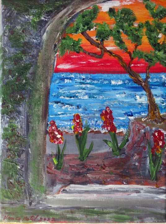 Beach View Archway - Vince Motel - Paintings & Prints, Landscapes ...