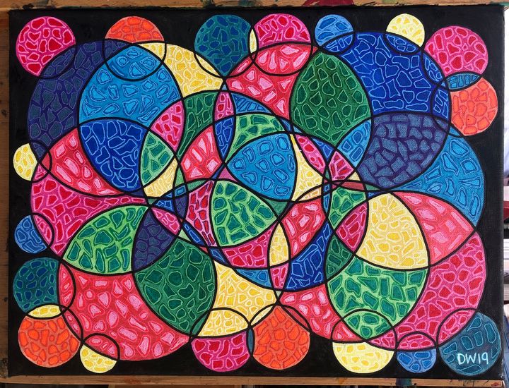 ‘Spheres’ - Deb Wyatt Art - Paintings & Prints, Abstract, Geometric ...