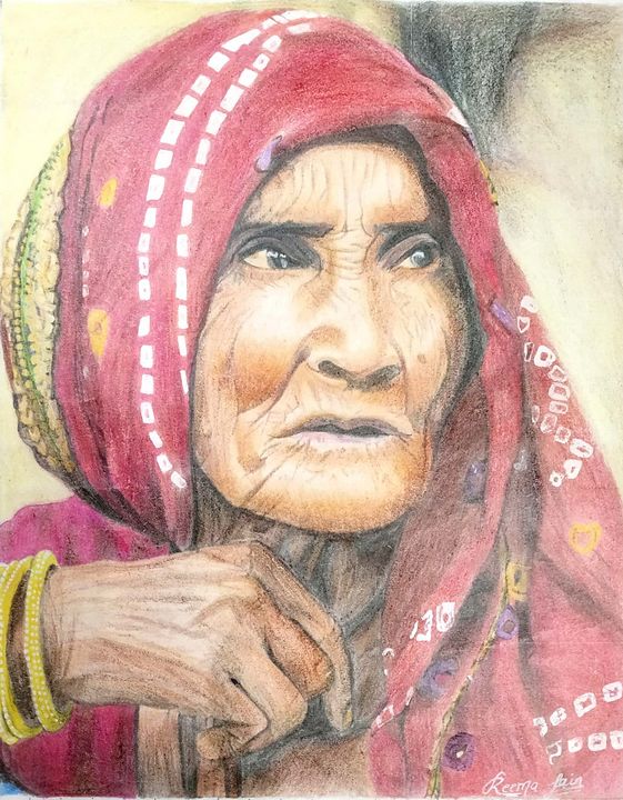 Face of Life - Reema - Drawings & Illustration, Ethnic, Cultural ...