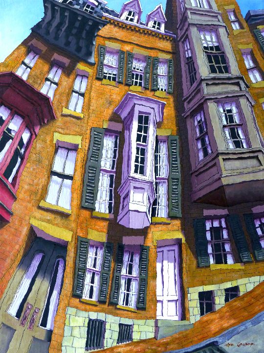 Pinckney Street - Mike Gruber Fine Art - Paintings & Prints, Buildings ...