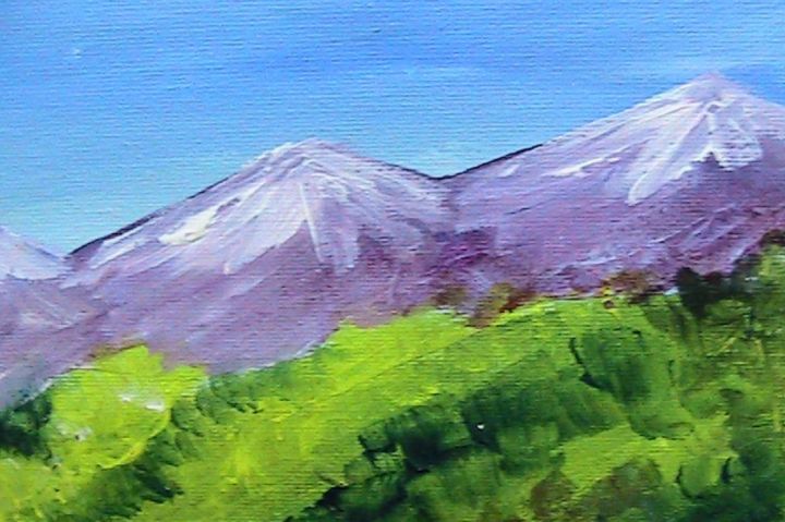 Μαθημένα τα βουνά από τα χιόνια. - Eirini kini - Paintings & Prints ...