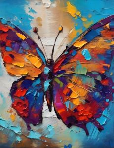 Beautiful Acrylic textured Butterfly - Sector 7 Artistry - Digital Art ...