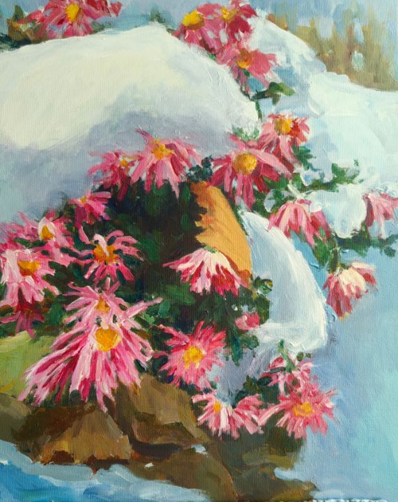 The snow is early - Hui Tong - Paintings & Prints, Flowers, Plants ...